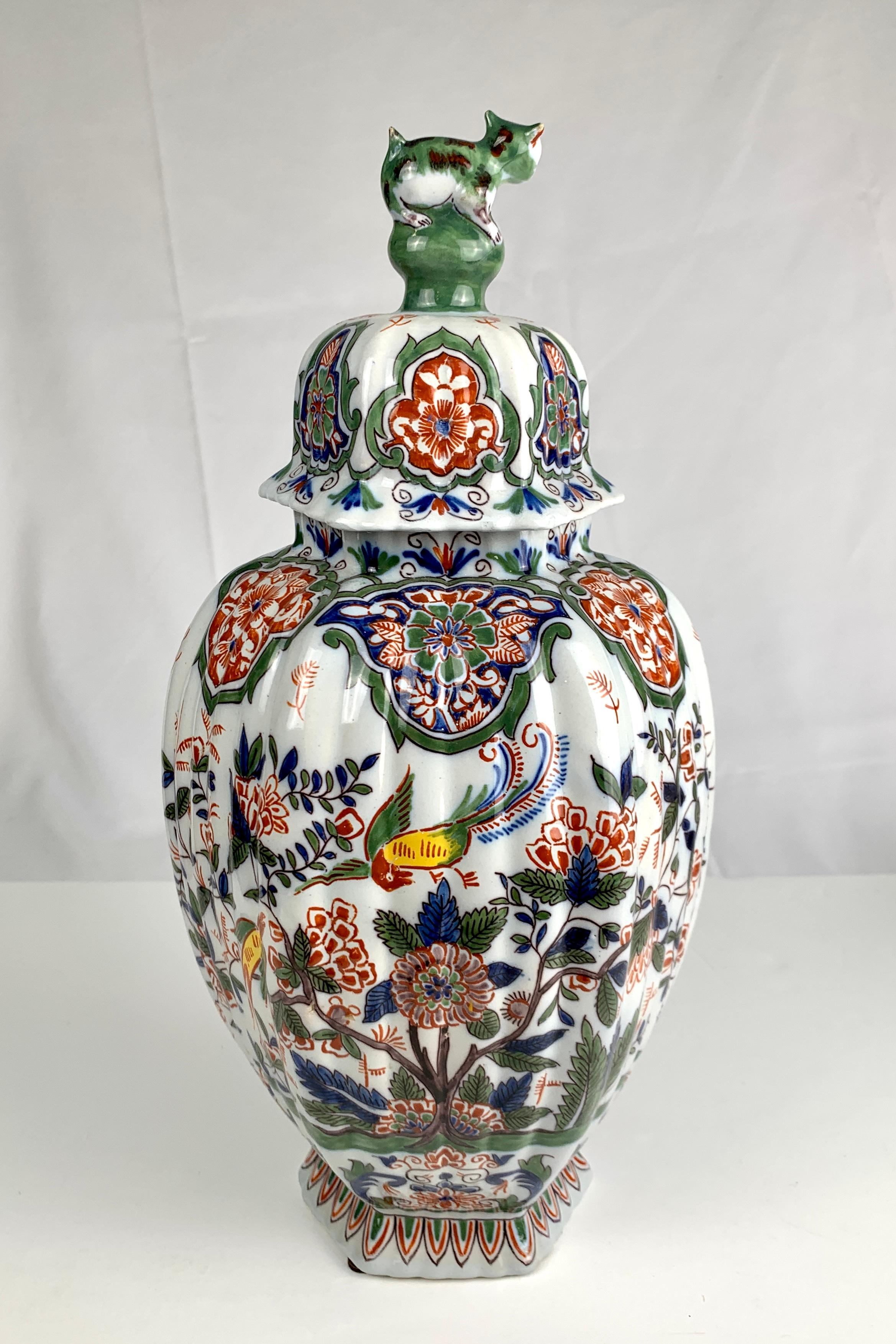 Large Dutch Delft Mantle Jar Colorful 19th Century Made, Circa 1880 at ...