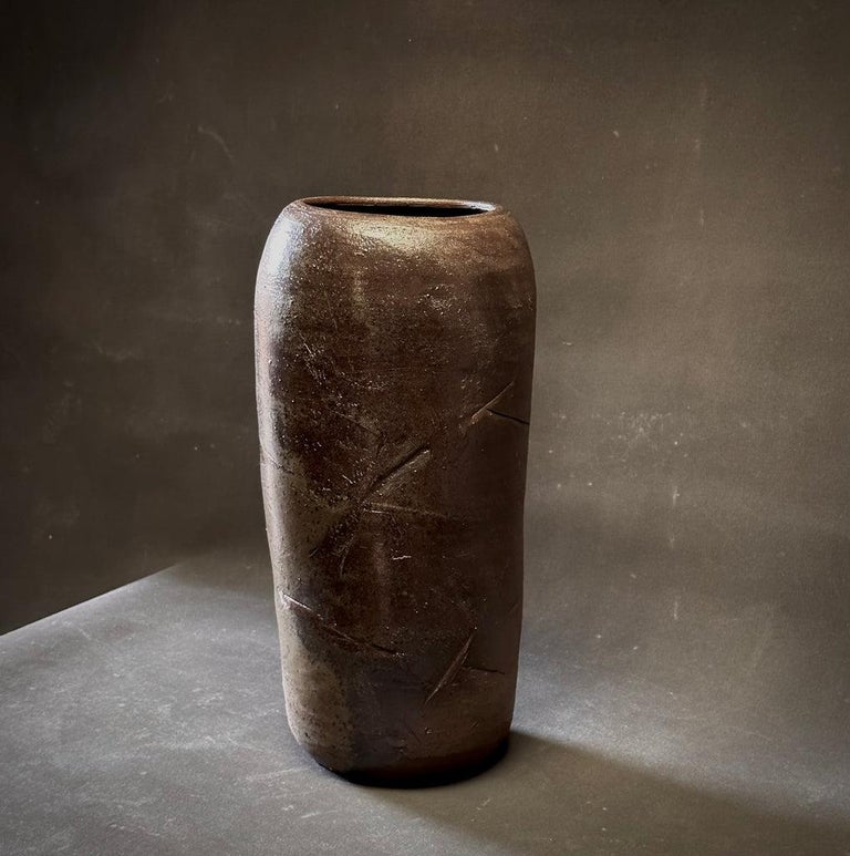 Large Dutch 1940s Signed Ceramic Vase For Sale at 1stDibs
