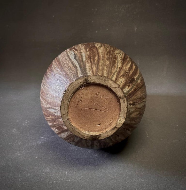 Large Dutch 1940s Signed Ceramic Vase For Sale at 1stDibs