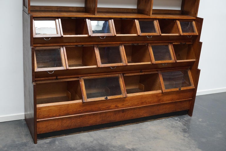 Large Dutch Oak Grocery Store / Haberdashery Shop Cabinet, 1920/30s at ...