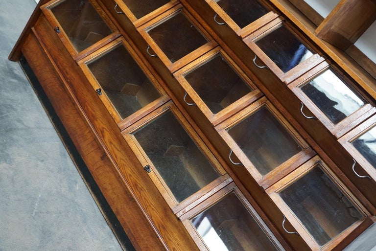 Large Dutch Oak Grocery Store / Haberdashery Shop Cabinet, 1920/30s at ...