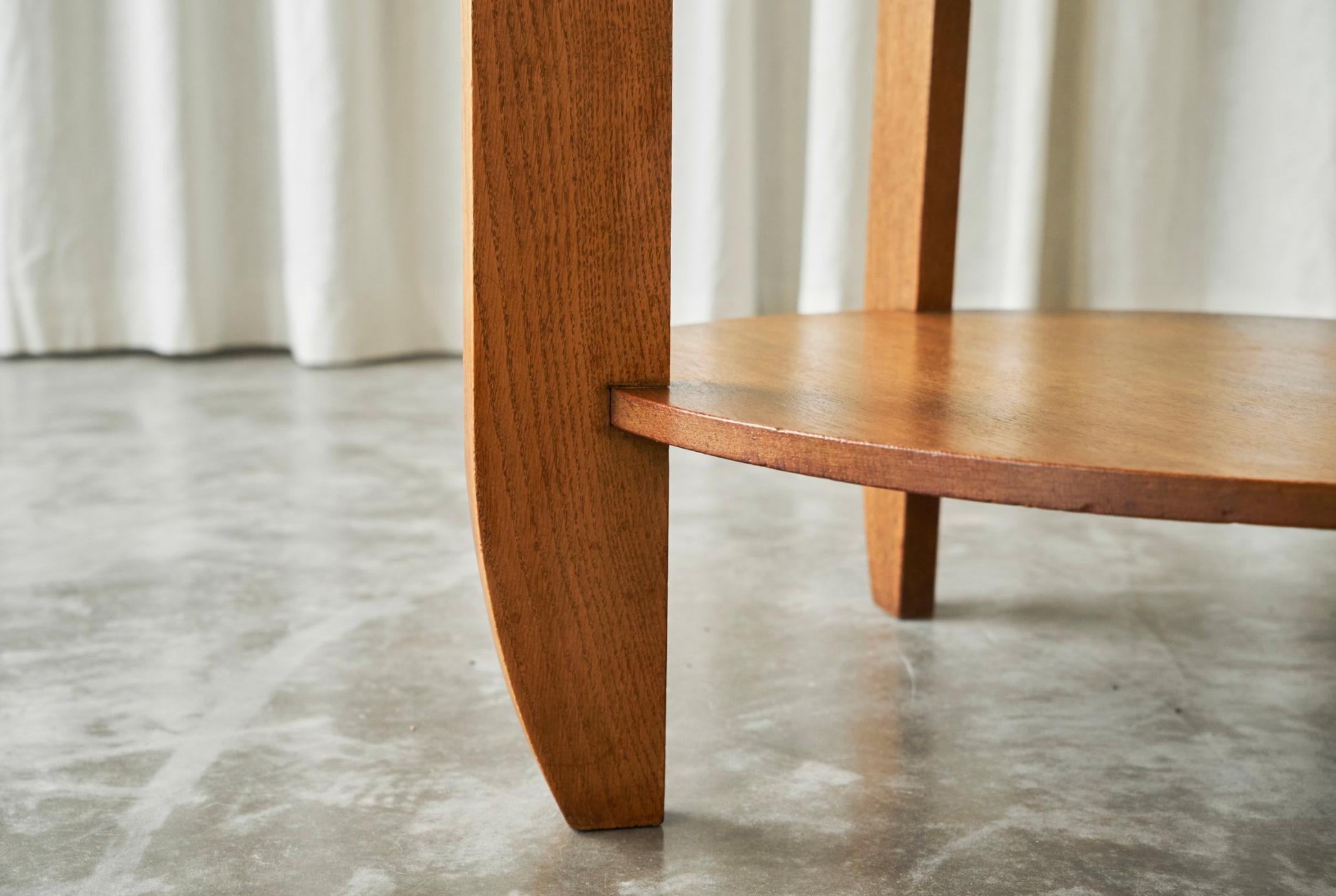 Large Dutch Side Table or Gueridon Table in Solid Oak 1940s For Sale at ...