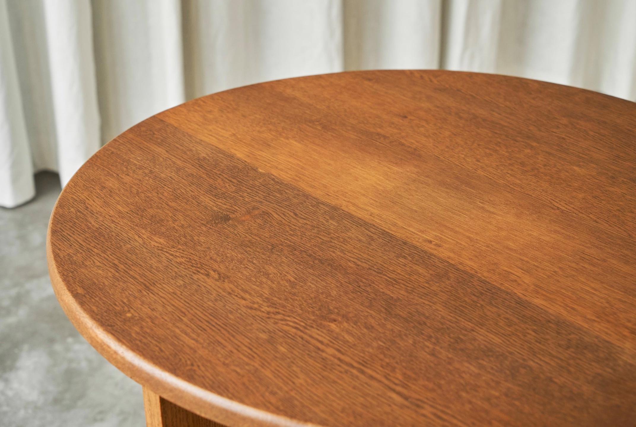Large Dutch Side Table or Gueridon Table in Solid Oak 1940s For Sale at ...