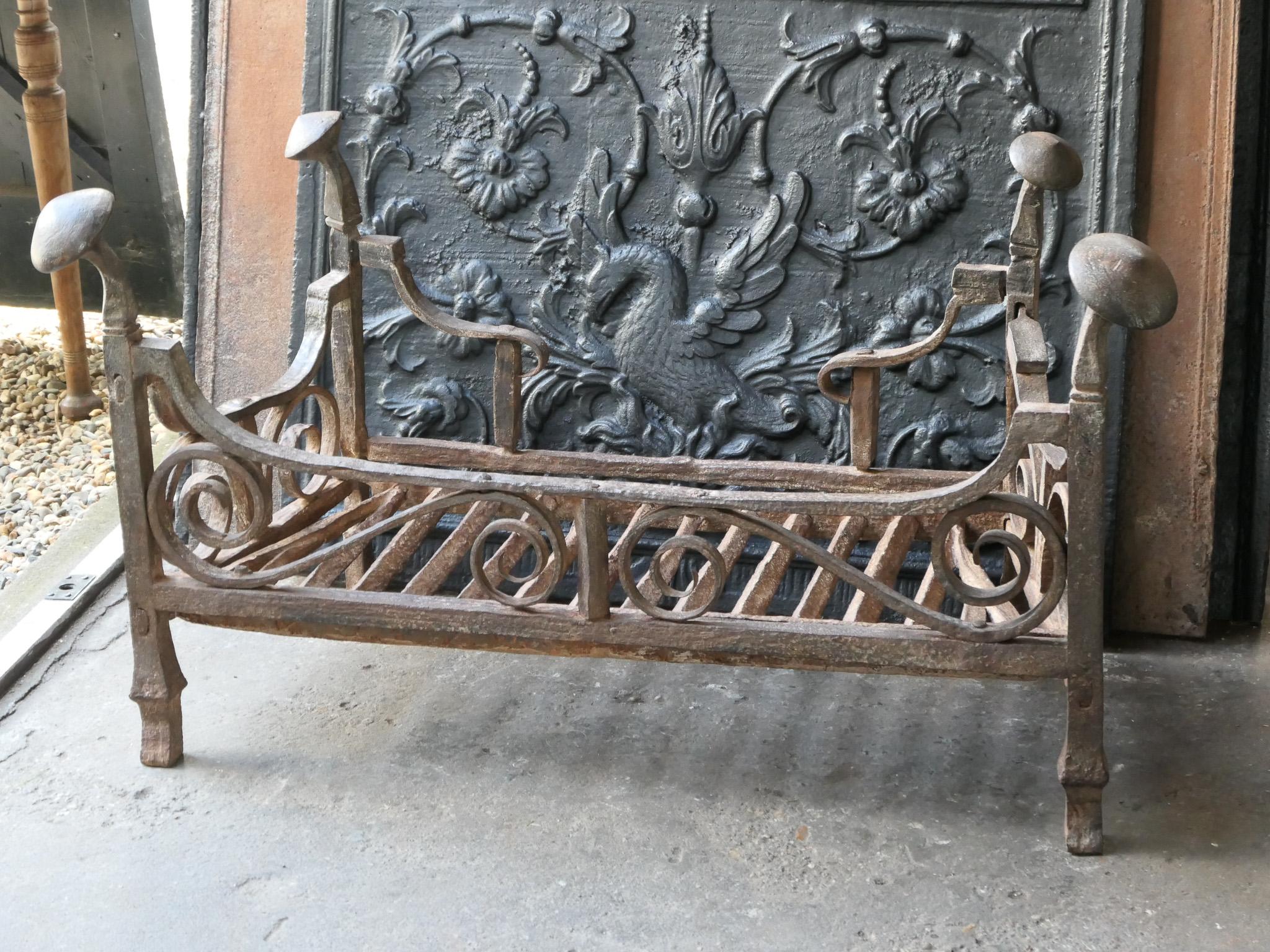 Large Dutch Victorian Fire Grate, Fireplace Grate, 19th Century For ...