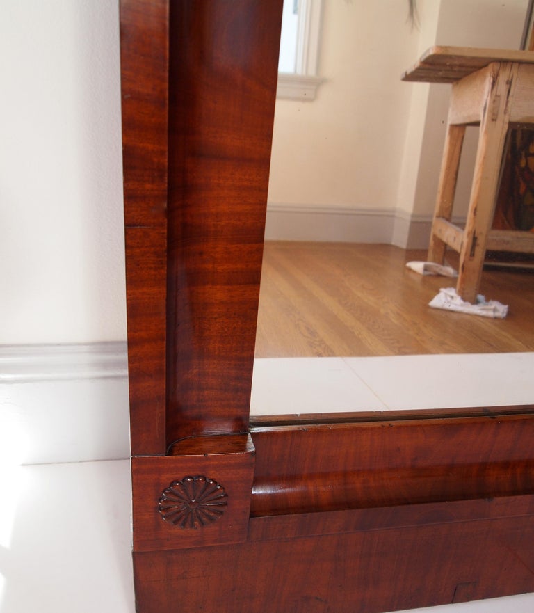 Large Early 19th Century Austrian Biedermeier Mahogany Framed Mirror ...
