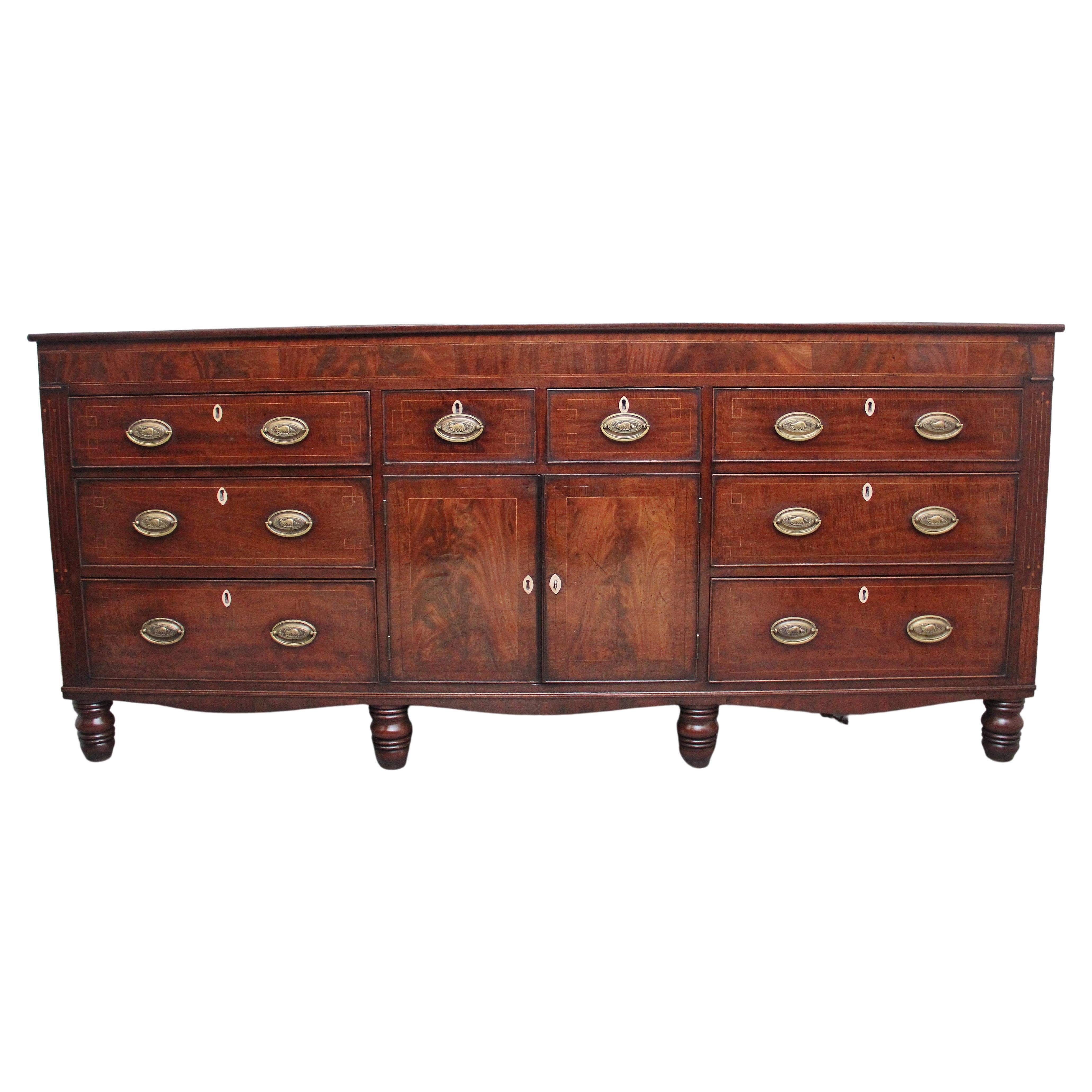 19th Century Chinese rustic pine dresser with three drawers / two door ...