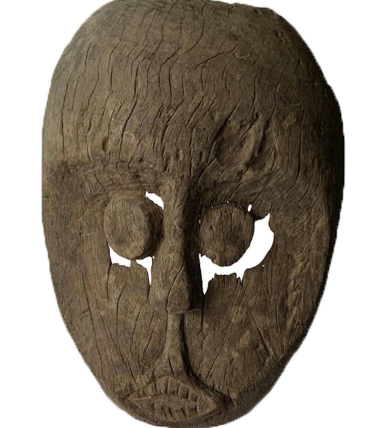 Hand-Carved Wood Borneo Dayak Tribe Mask, Indonesia c. 1900 For Sale at ...
