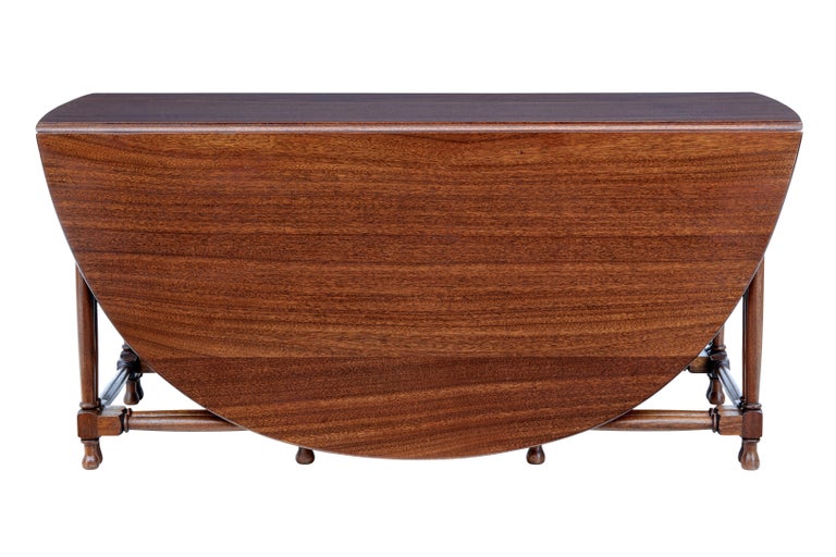 Large Early 20th Century Mahogany Gate Leg Table For Sale at 1stDibs