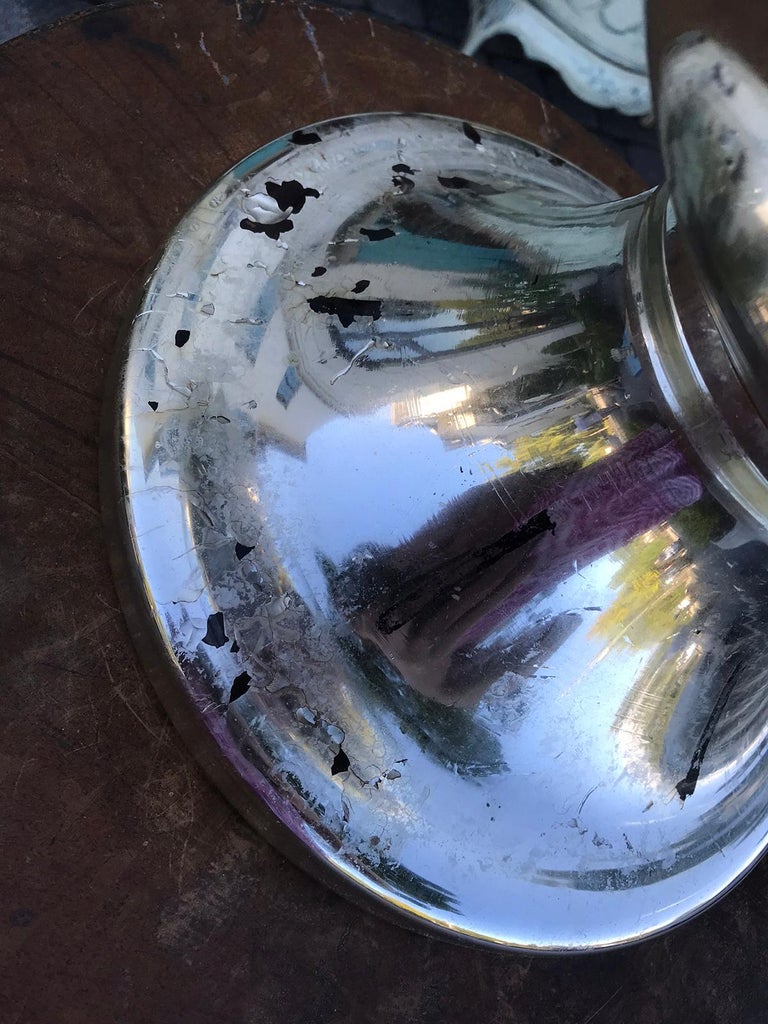 Large Early 20th Century Mercury Glass Gazing Ball For Sale at 1stDibs ...