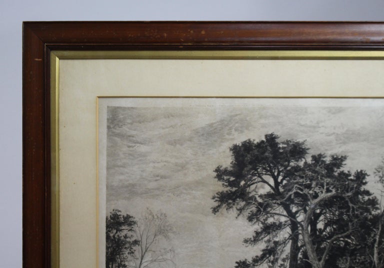 Large Edwardian Landscape Engraving Set in Mahogany Frame For Sale at ...