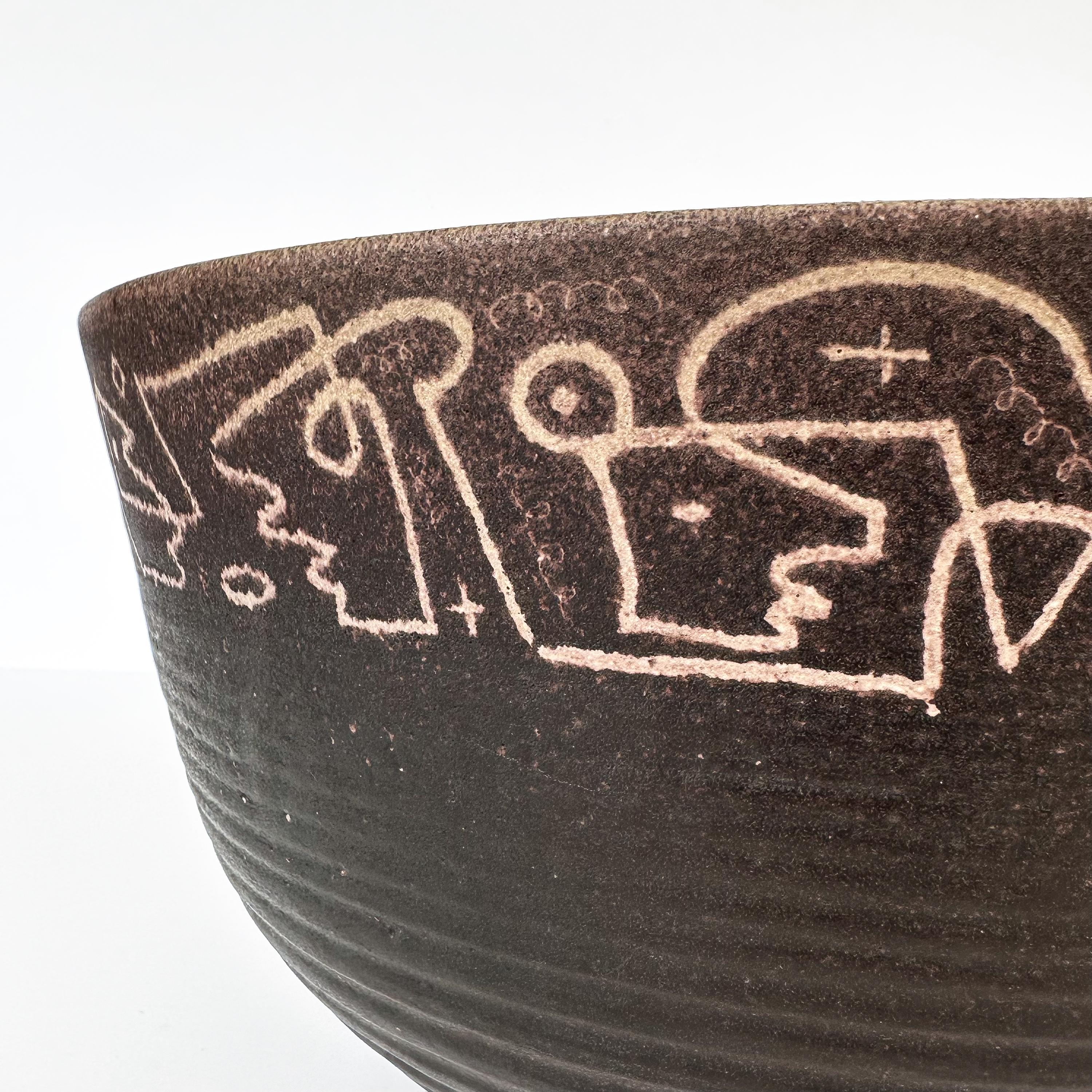 Large Edwin and Mary Scheier Stoneware Bowl, circa 1950s For Sale at ...