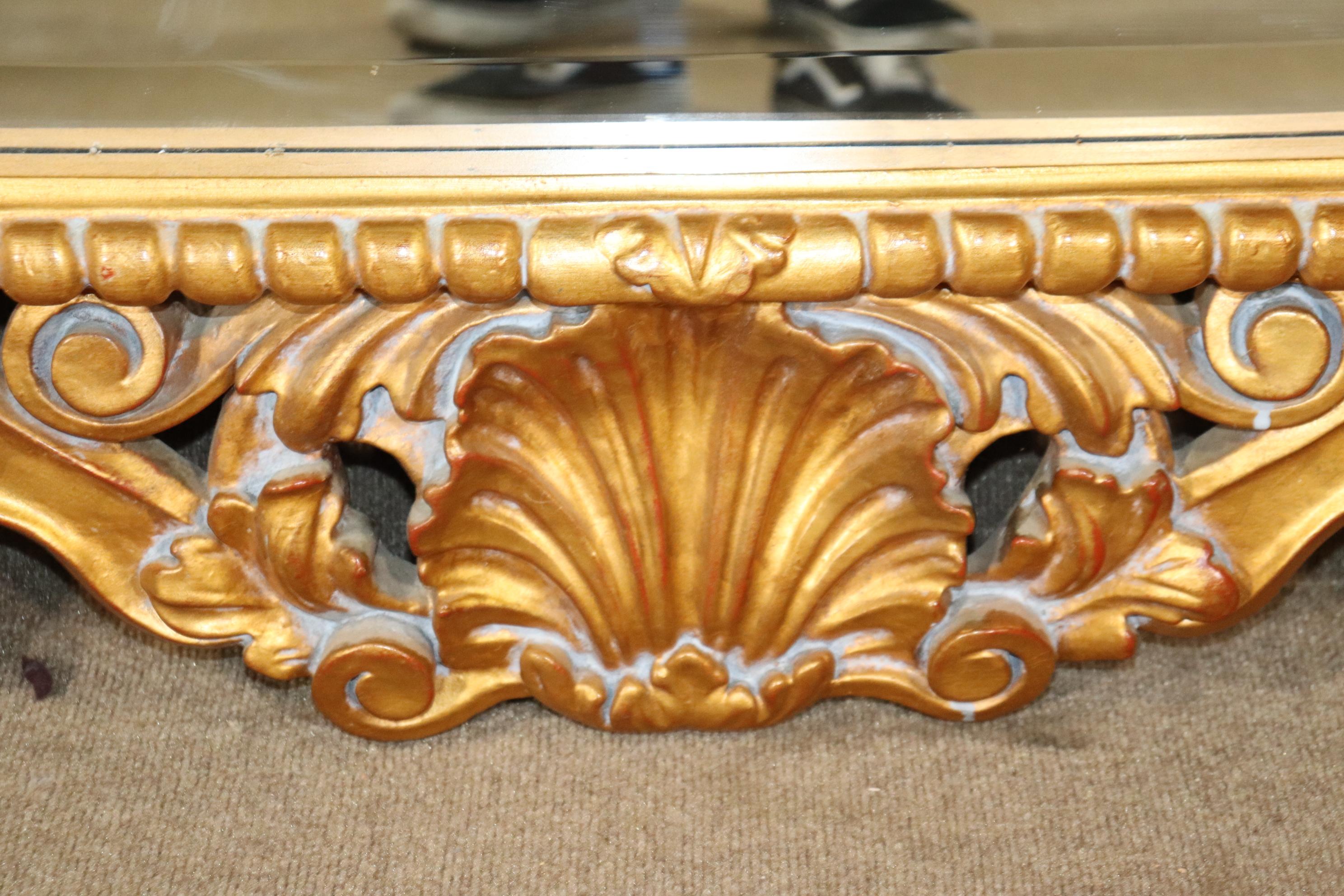 Large Elaborately Carved Decorative Beveled Glass Rococo Mirror For ...