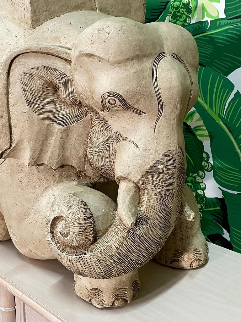 Large Elephant Garden Stool or End Table at 1stDibs