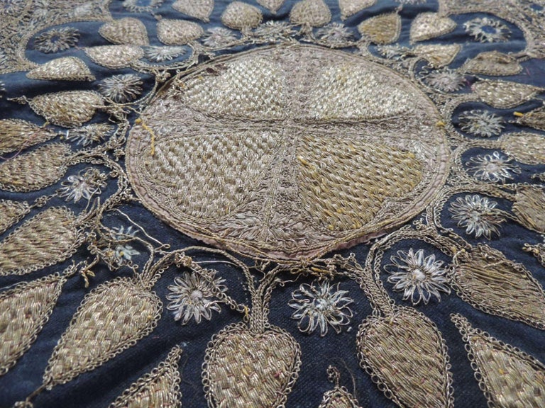 Large Embroidered Black and Gold Persian Cloth/Tapestry For Sale at 1stDibs