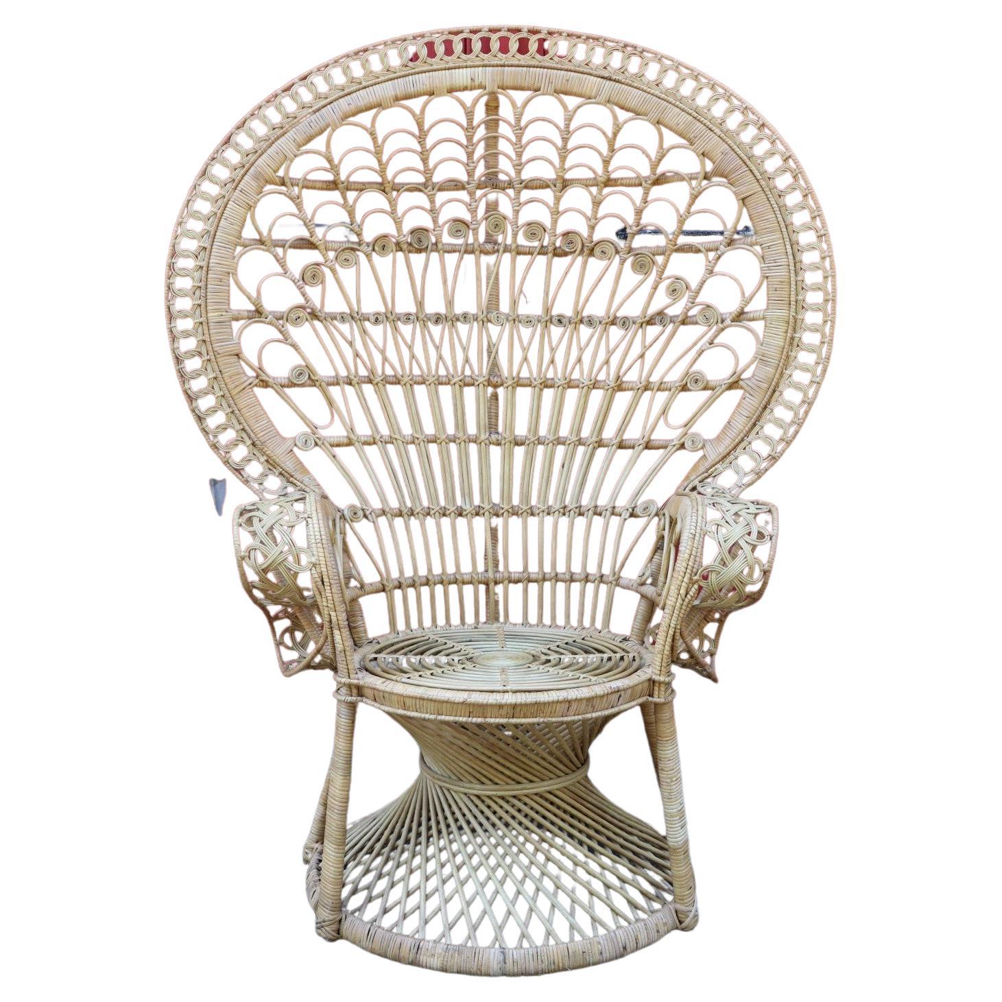 Very Large Rattan Armchair For Sale at 1stDibs
