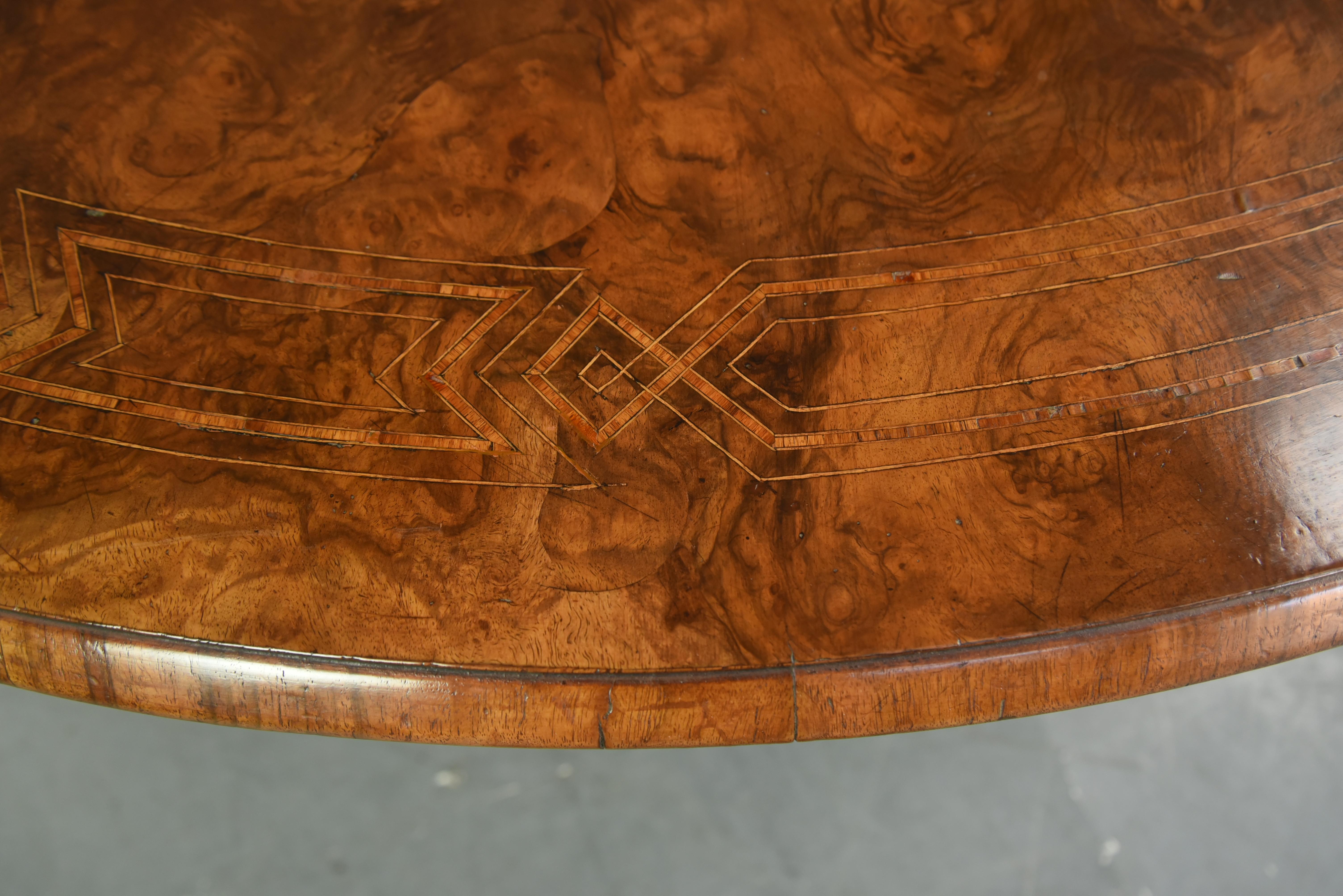 Large English Antique Burr Walnut Coffee Table at 1stDibs