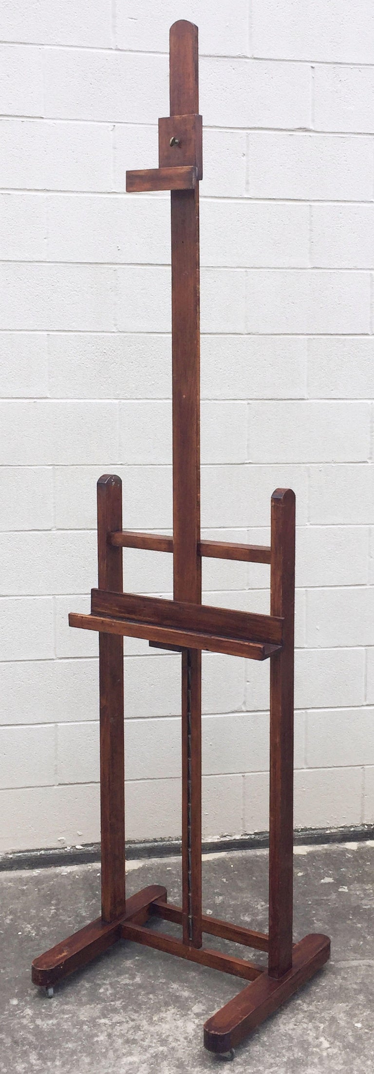 Large English Artist's Display or Floor Easel with Adjustable Tray at ...