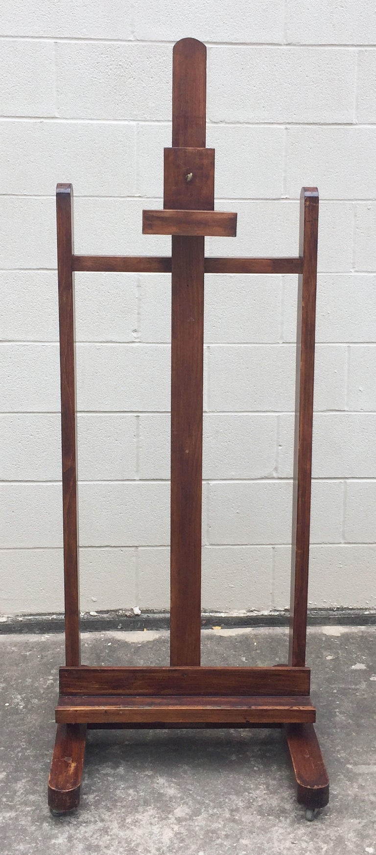 Large English Artist's Display or Floor Easel with Adjustable Tray at ...