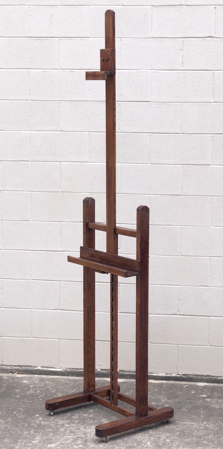 Large English Artist's Display or Floor Easel with Adjustable Tray at ...