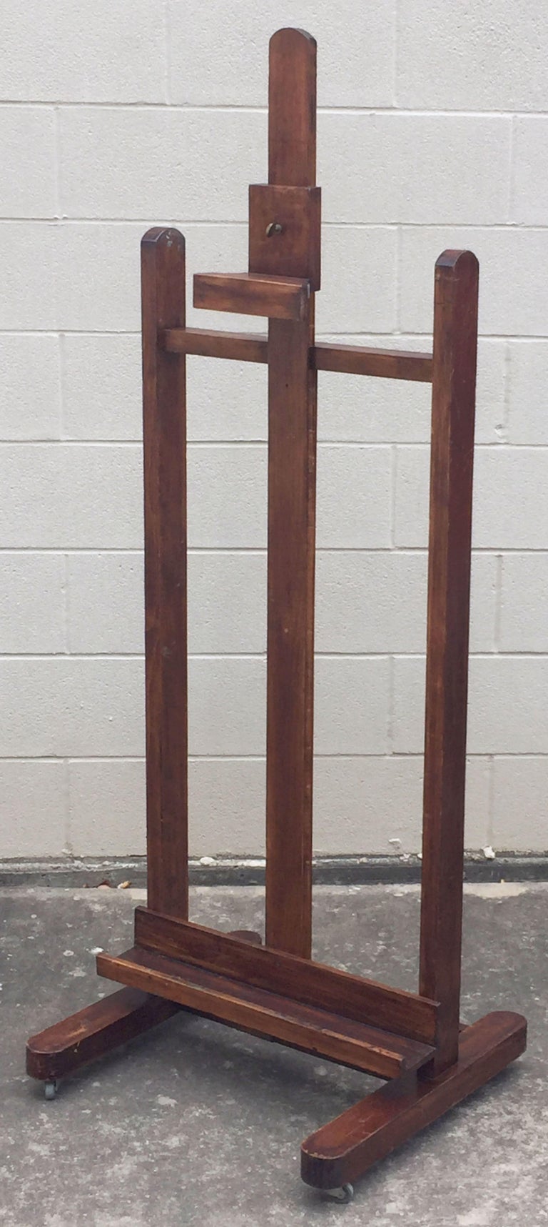 Large English Artist's Display or Floor Easel with Adjustable Tray at ...