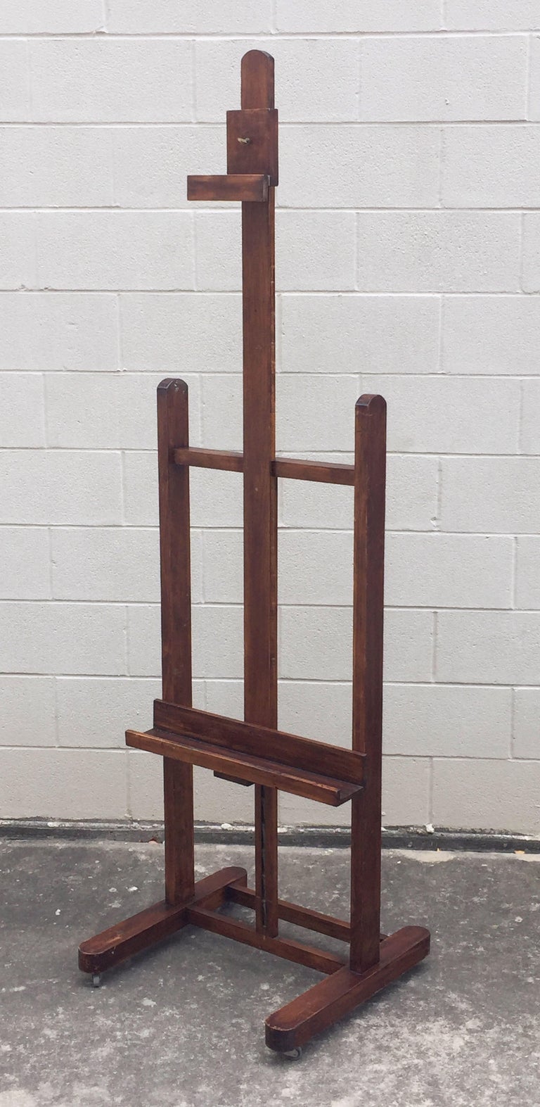 Large English Artist's Display or Floor Easel with Adjustable Tray at ...