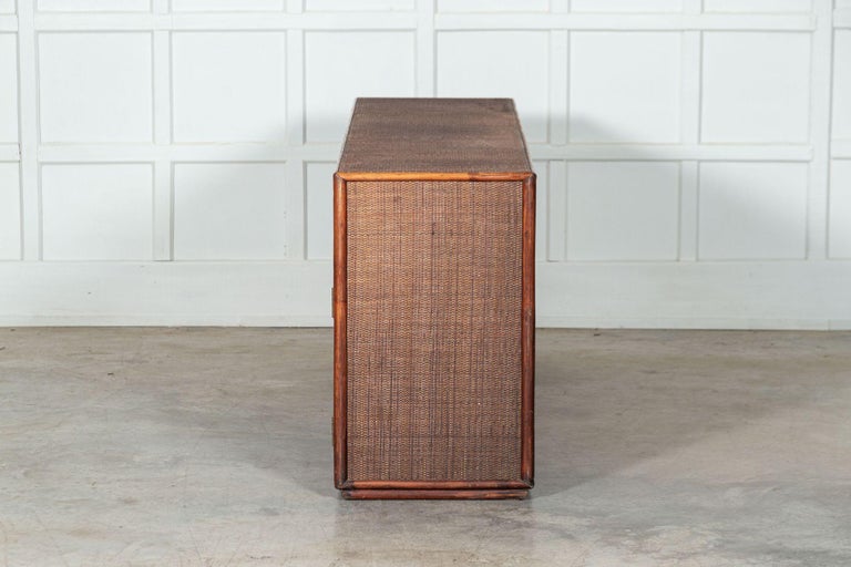 Large English Bamboo Rattan Beech Sideboard For Sale at 1stDibs