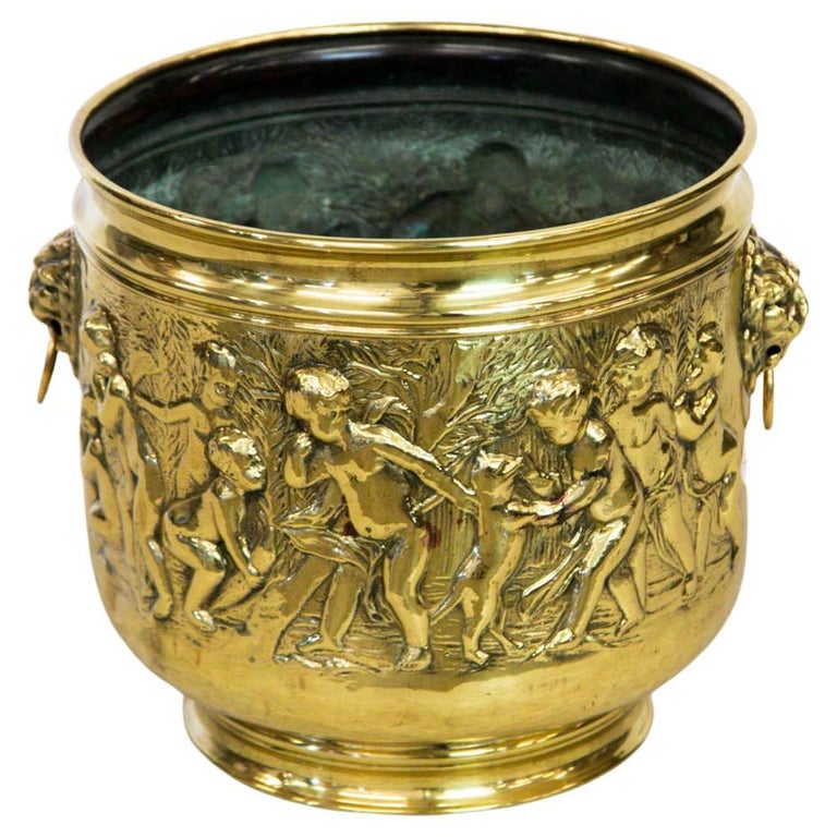 Large English Brass Can at 1stDibs