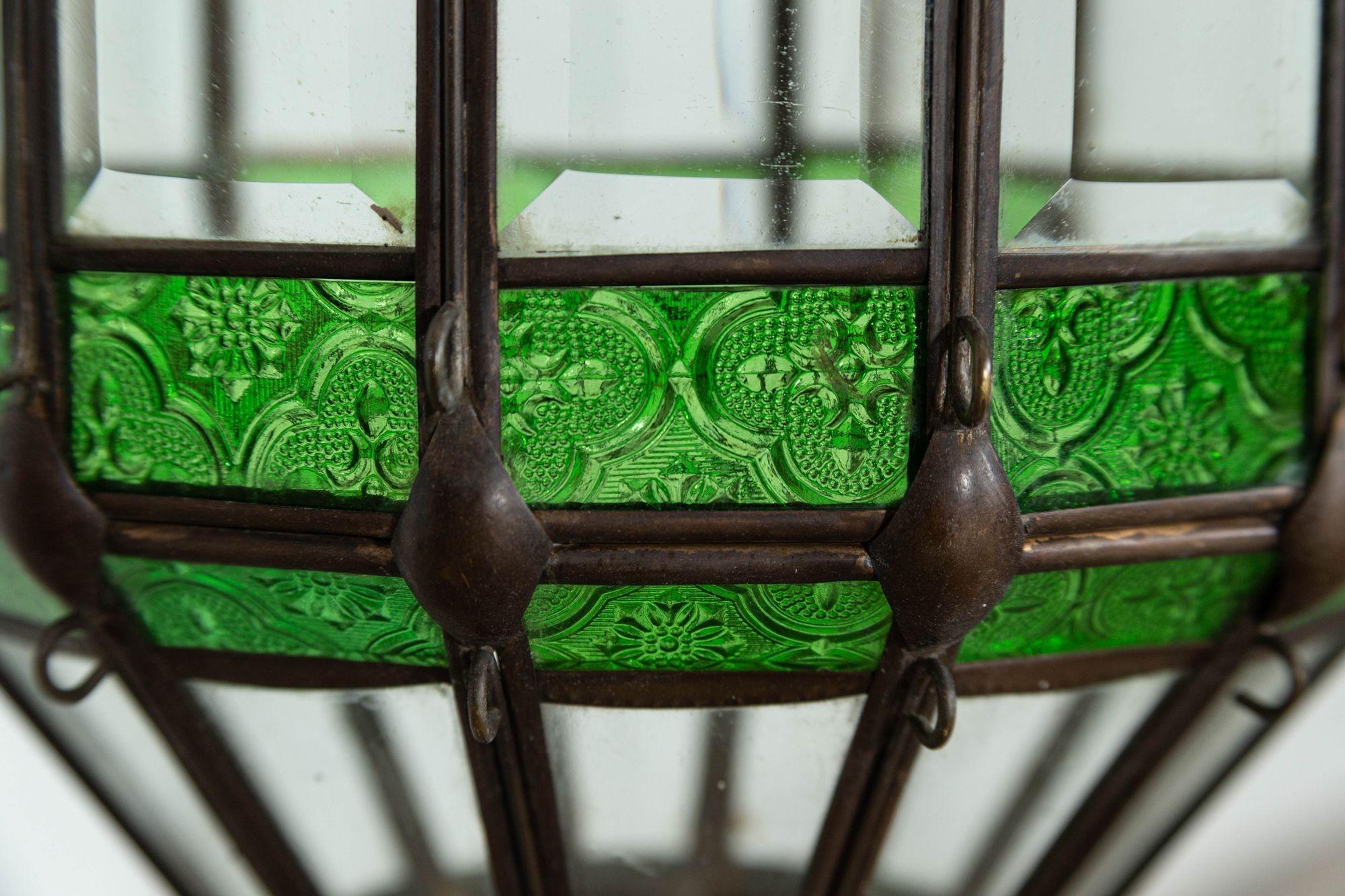Large English Copper Glazed Lantern Shade For Sale at 1stDibs