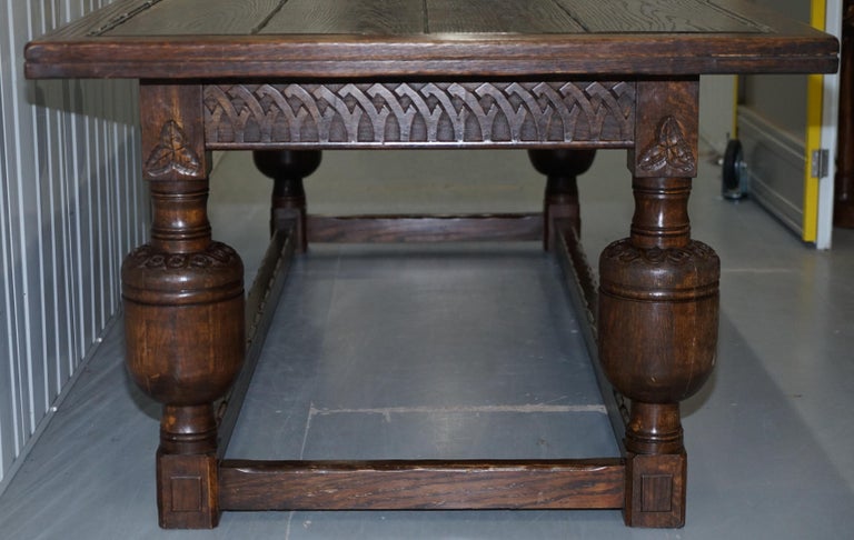 Large English Oak Jacobean Style Refectory Dining Table Sets Upto 10 at ...