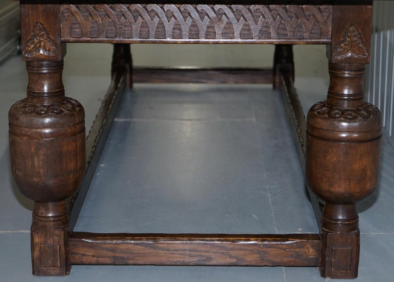Large English Oak Jacobean Style Refectory Dining Table Sets Upto 10 at ...