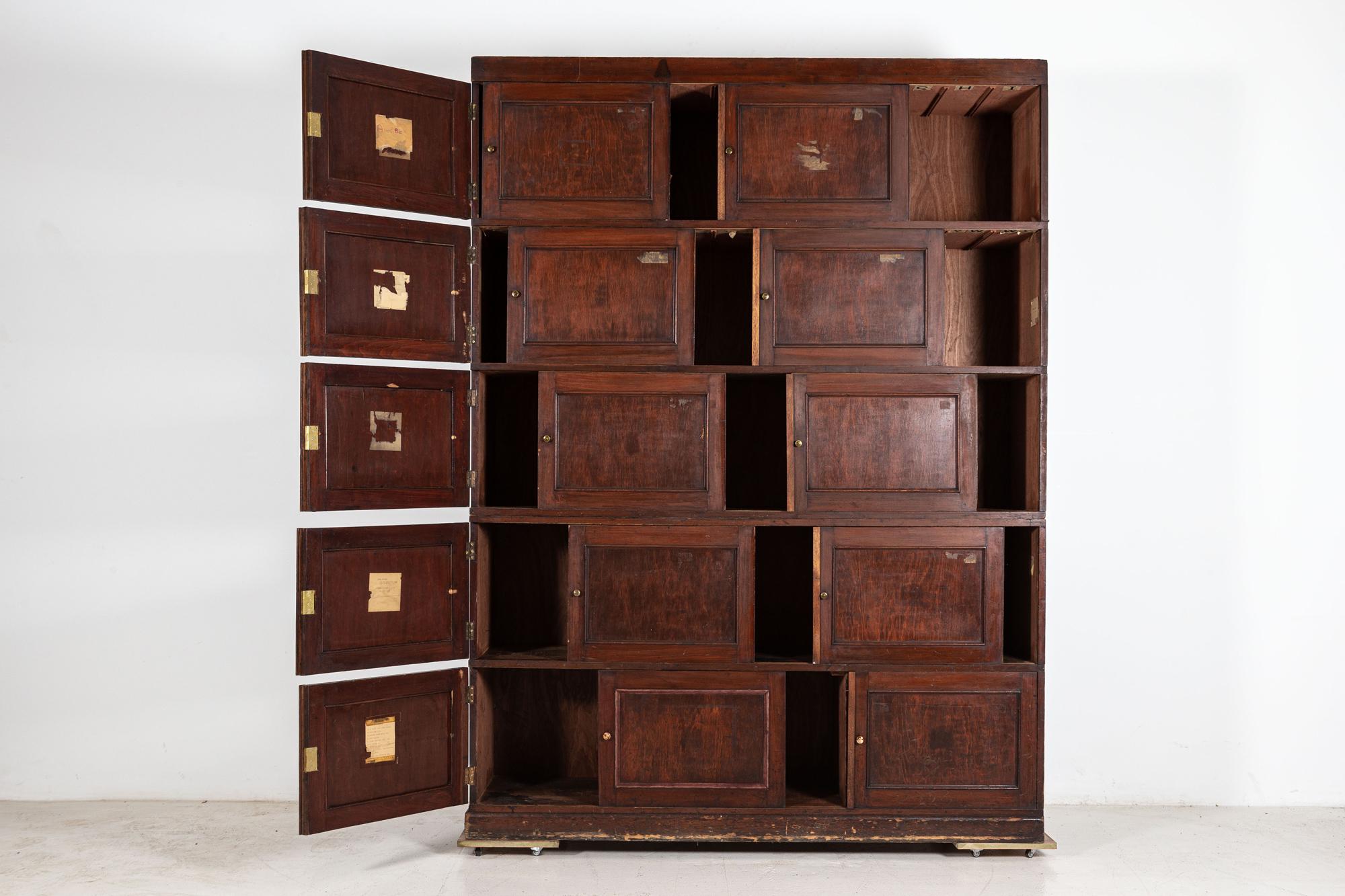 Large English Oak Solicitors Notary Deeds Cabinet at 1stDibs