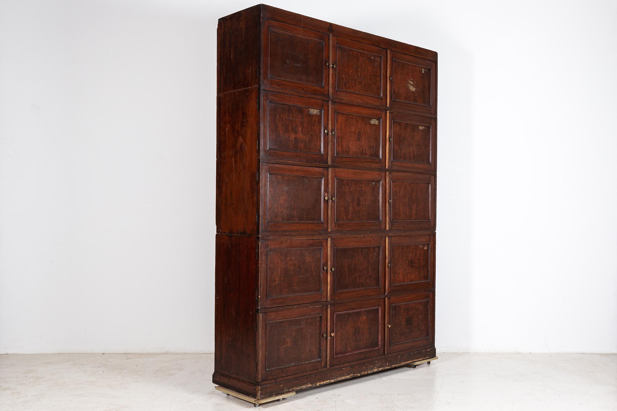 Large English Oak Solicitors Notary Deeds Cabinet at 1stDibs