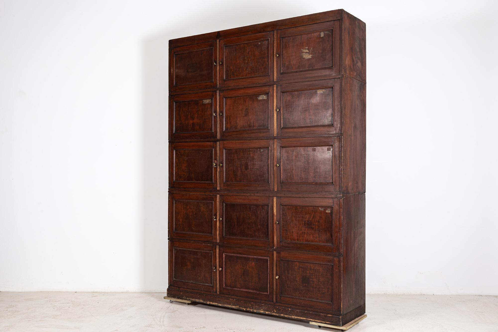 Large English Oak Solicitors Notary Deeds Cabinet at 1stDibs