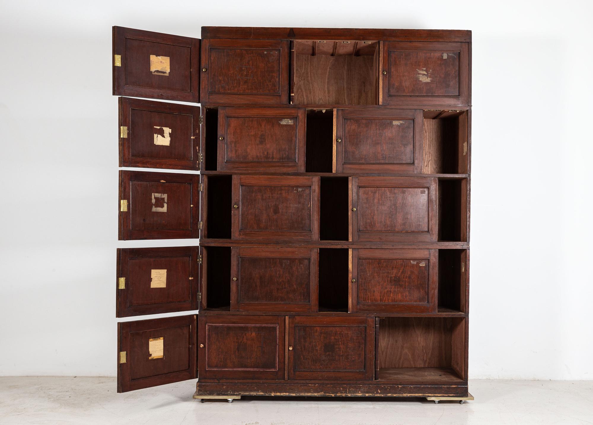 Large English Oak Solicitors Notary Deeds Cabinet at 1stDibs