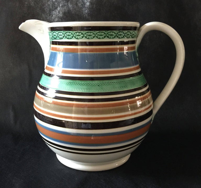 Large English Pottery Mocha Jug, circa 1800-1820 at 1stDibs