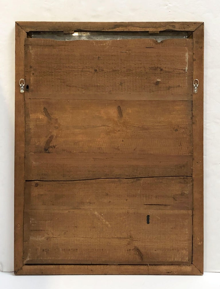 Large English Rectangular Mirror with Ribbed Gilt Frame (H 39 1/2 x W 29 1/2) For Sale at ...