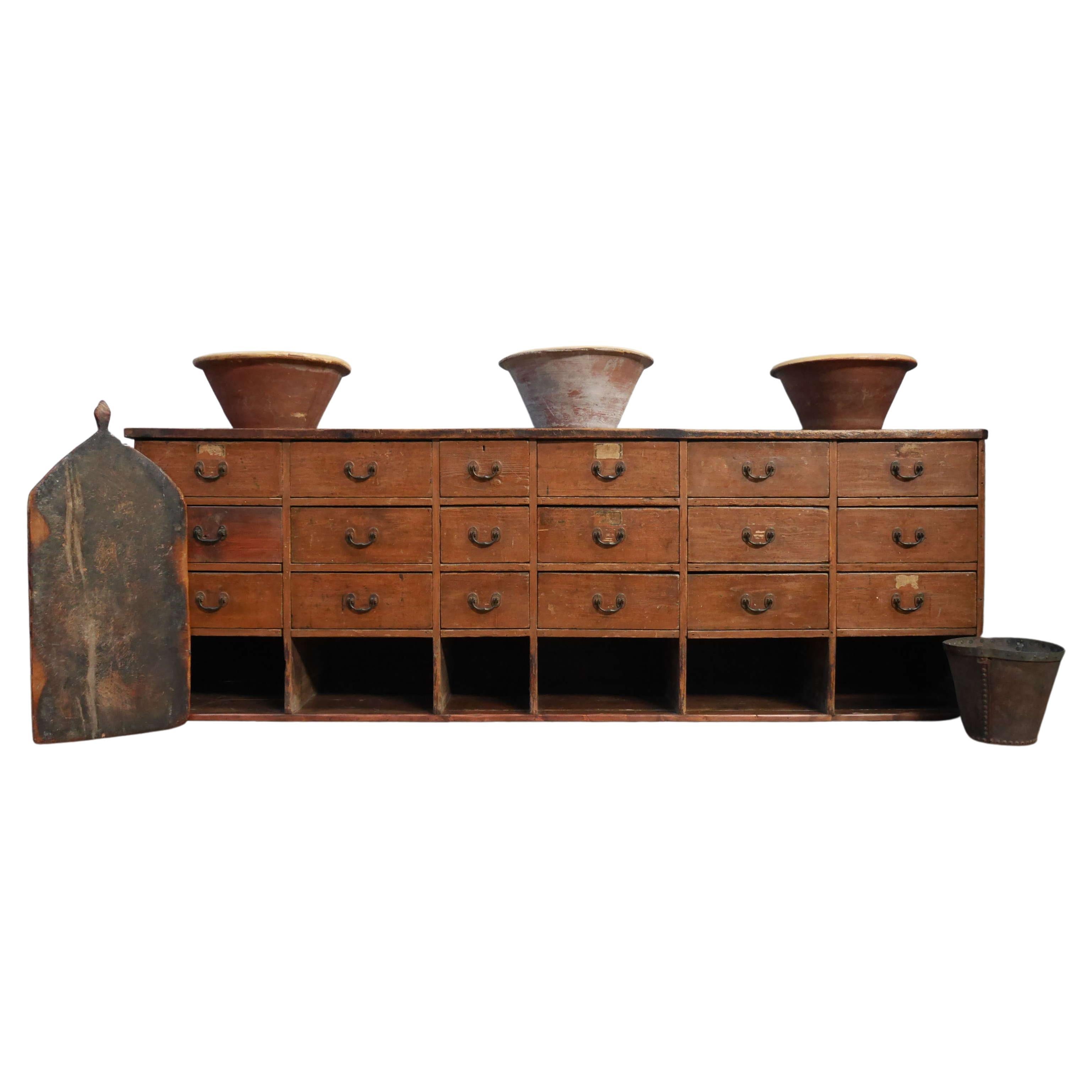 Large English Shop Keepers Drawers c1860 at 1stDibs