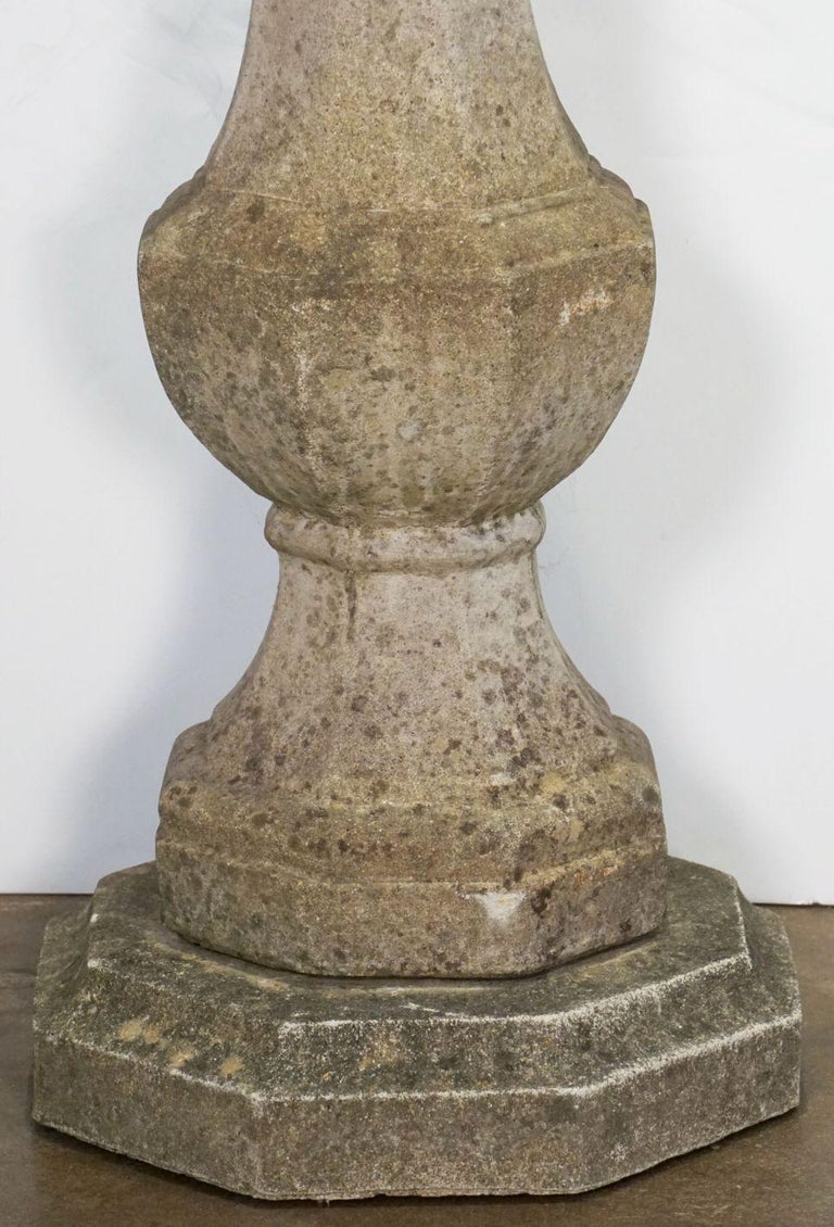 Large English Sundial of Composition Stone with Bronze Dial for the ...