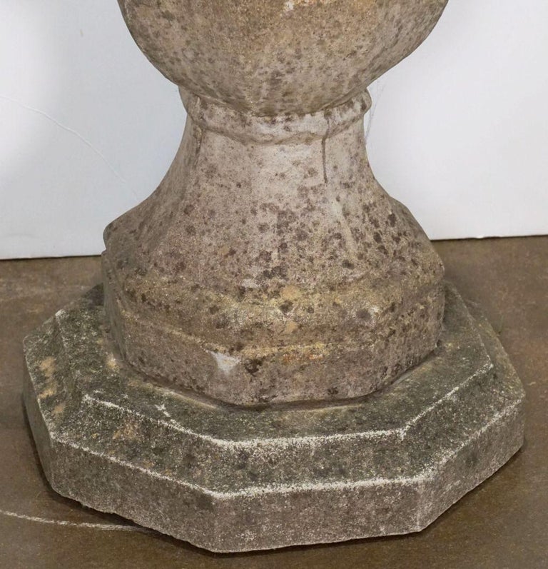 Large English Sundial of Composition Stone with Bronze Dial for the ...