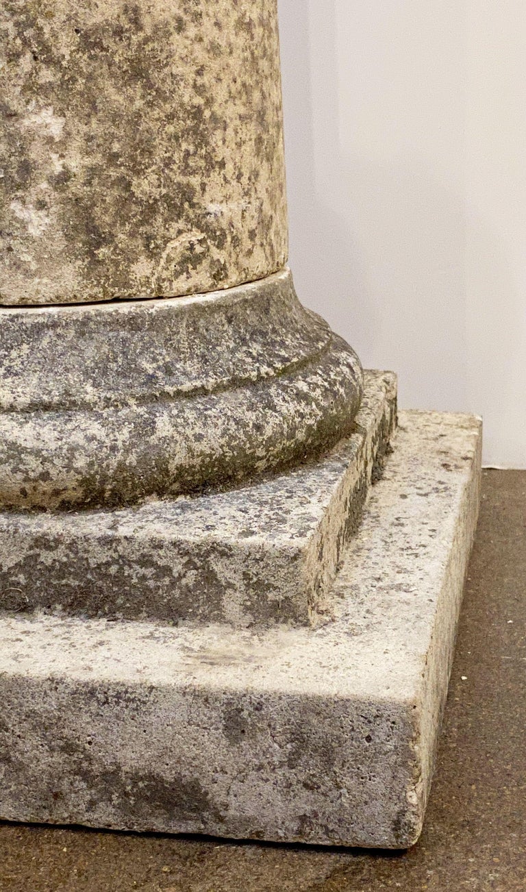 Large English Sundial of Composition Stone with Bronze Dial For Sale at ...