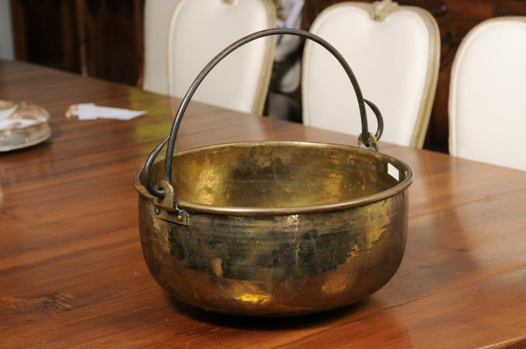 Large English Victorian Period Late 19th Century Brass Vessel with ...