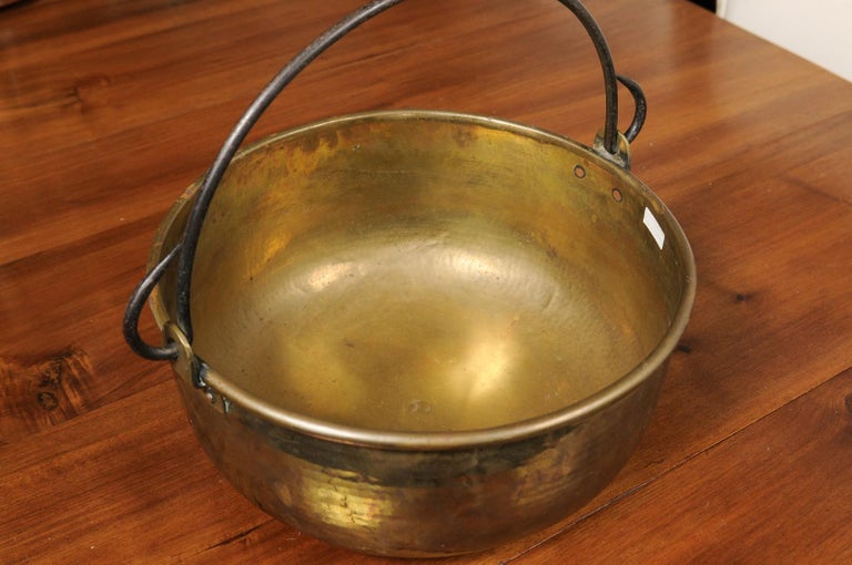 Large English Victorian Period Late 19th Century Brass Vessel with ...