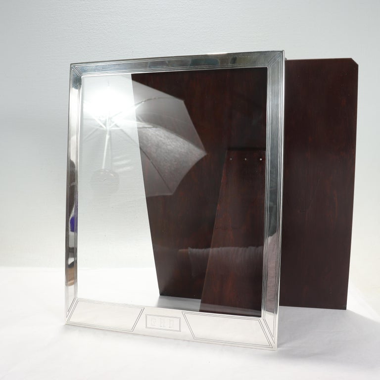 Large Engraved American Art Deco Period Sterling Silver Picture or ...