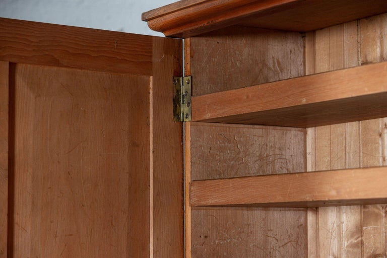 Large Estate Made Scottish Pine Housekeepers Cupboard For Sale at 1stDibs
