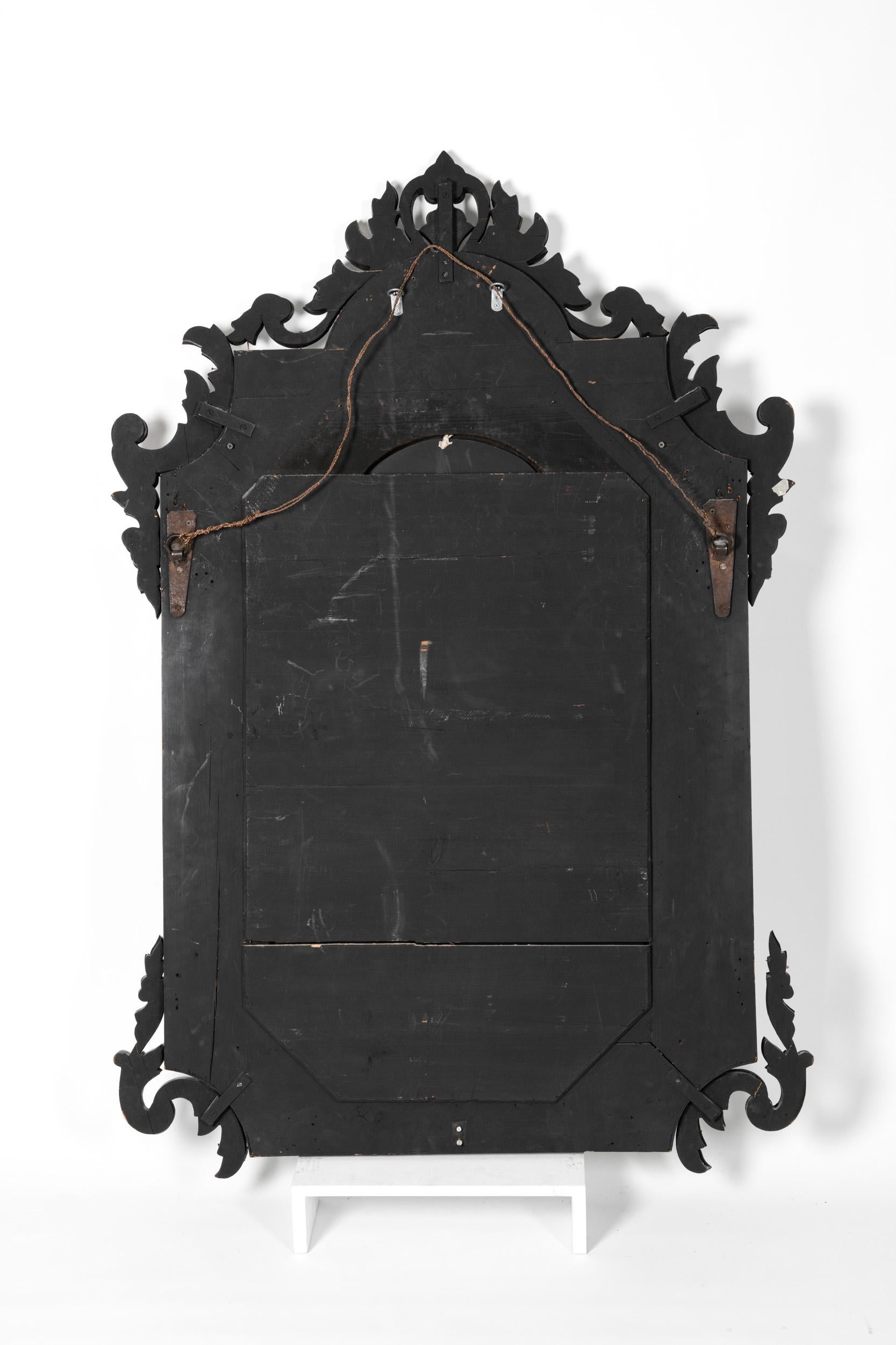 Large Etched Glass Framed Venetian Hanging Wall Mirror at 1stDibs