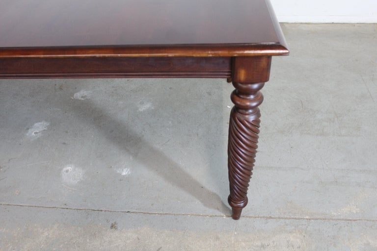 Large Ethan Allen British Classics Dining Table W 2 Extensions at 1stDibs