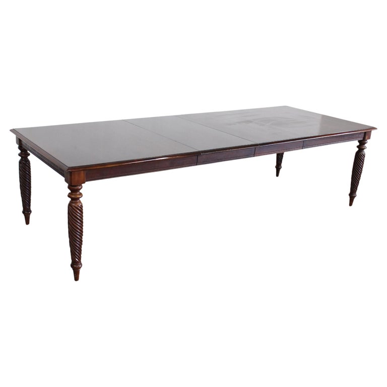 Large Ethan Allen British Classics Dining Table W 2 Extensions at 1stDibs