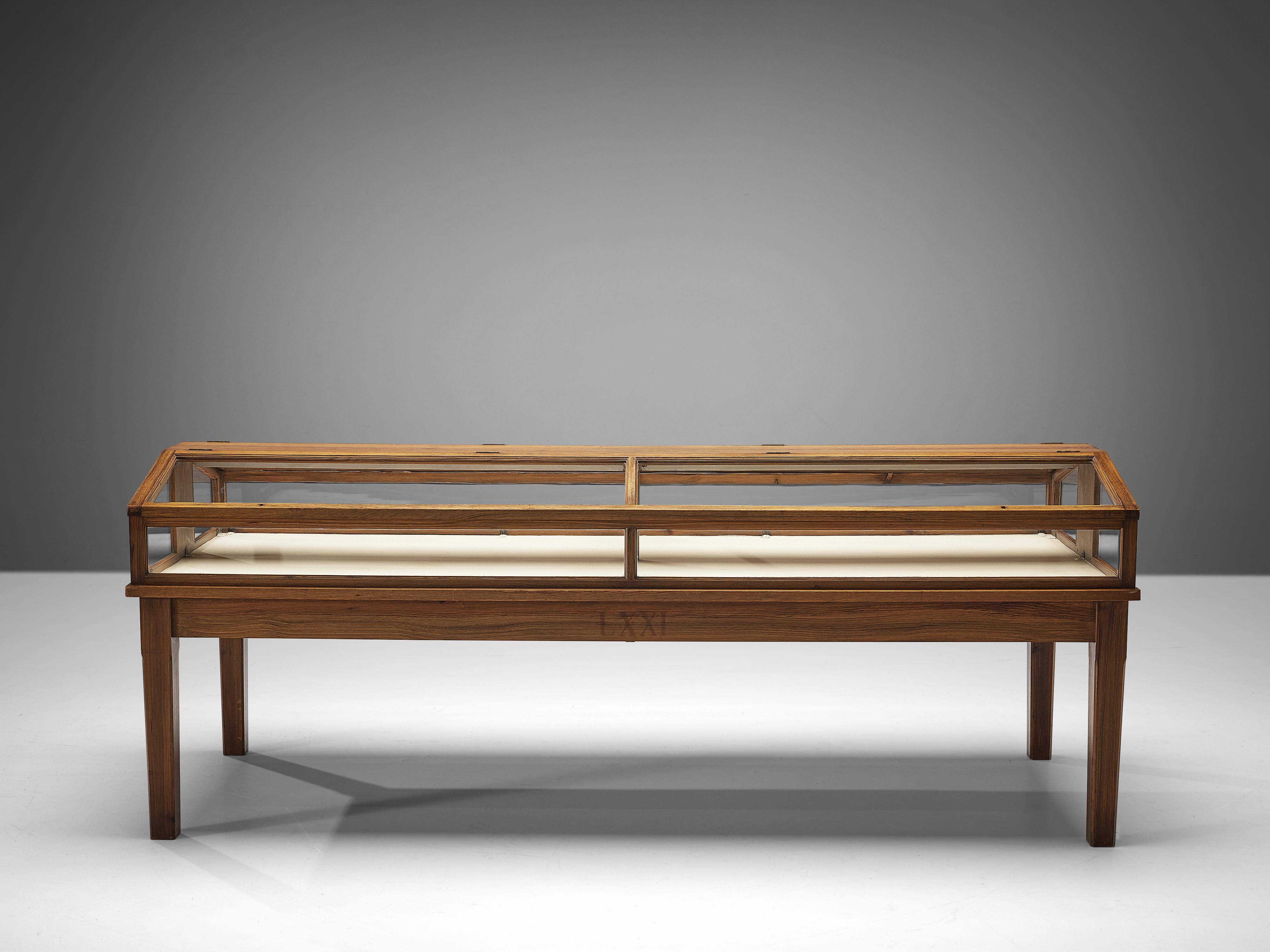 Large European Showcase in Pine and Glass For Sale at 1stDibs