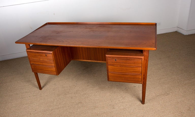 Large Executive Desk, Double Sided, Danish in Teak 1969 Peter Lovig ...