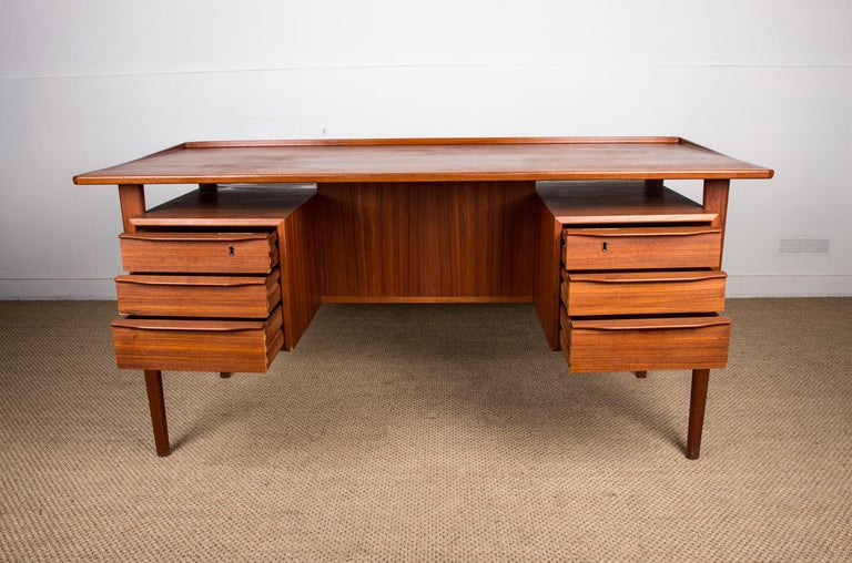 Large Executive Desk, Double Sided, Danish in Teak 1969 Peter Lovig ...